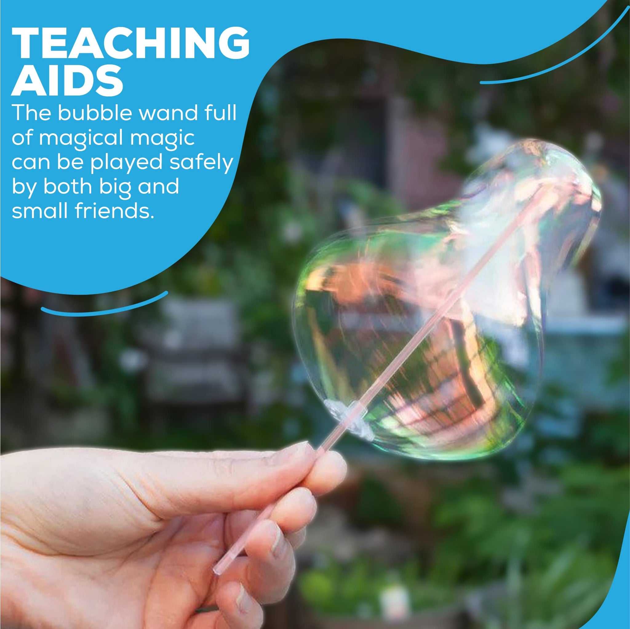 SENSORY4U Rainbow Twirler Stick - 4 Pack - Magic Party Bubble Wand - S ...